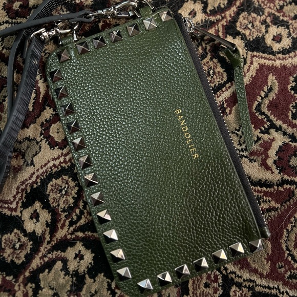 Bandolier | Bags | Bandolier Pyramid Stud Pebble Zipper Pouch With ...